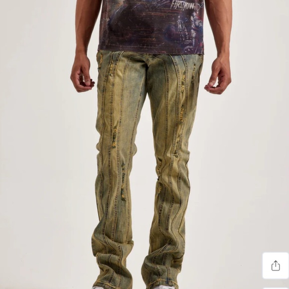 Jeans | Mens Distressed Tan Jeans | Poshmark
